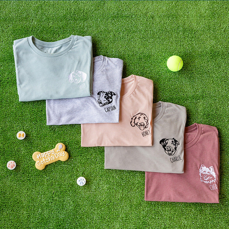 Custom Pet Portrait Tee – The Shaggy Paw